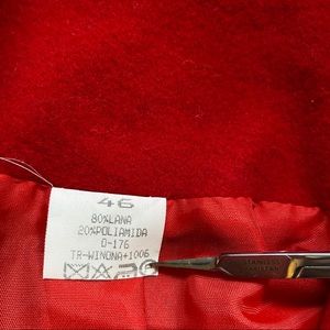 Vintage | Jackets & Coats | Vintage Red Wool Blazer Gold Fleur De Lis ...